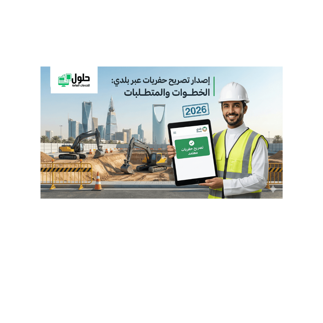 إصدار تصريح حفريات عبر بلدي: الخطوات والمتطلبات والرسوم - حلول للخدمات ...